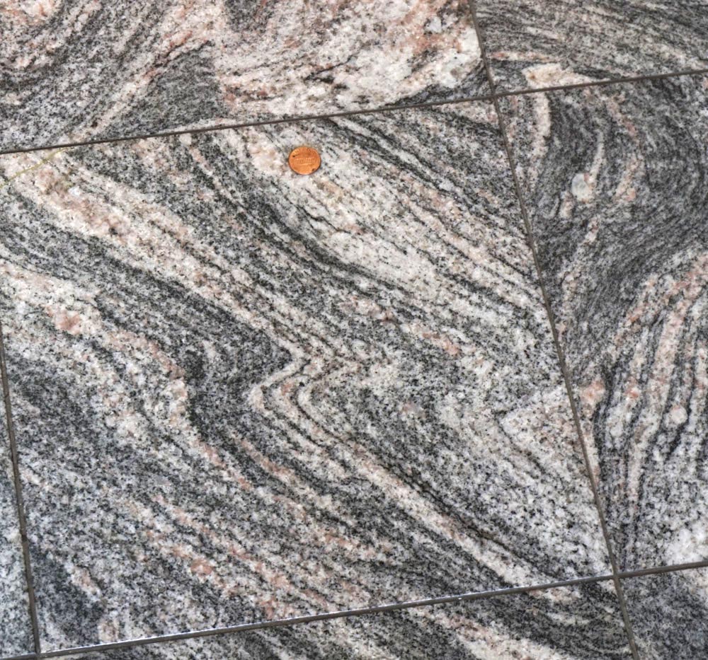 Folded gneiss facing stones (square) – Geology Pics